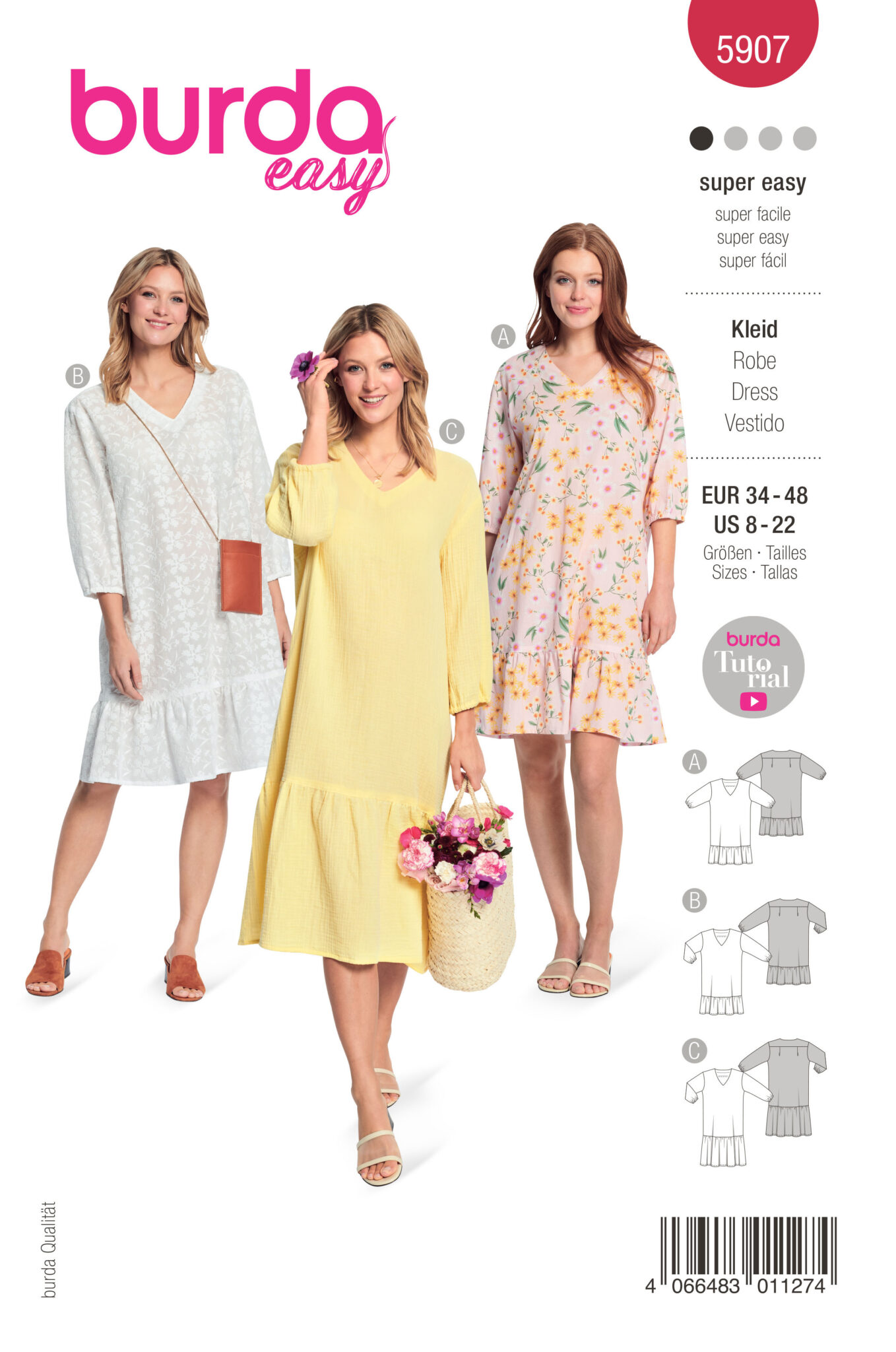 Burda Schnittmuster, Kleid – Stoffzentrale